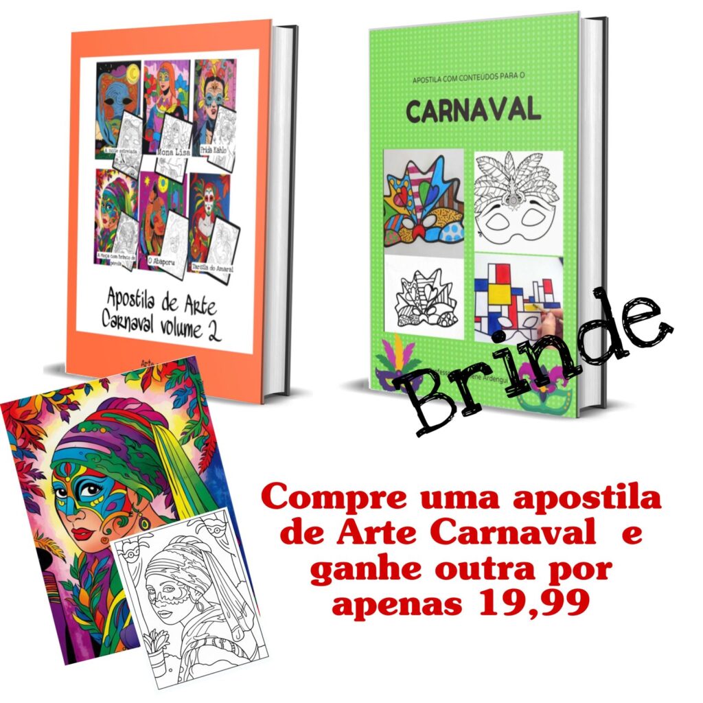 Apostila de Arte Tema Carnaval Volume 2 + Brinde – Arte e Atividades